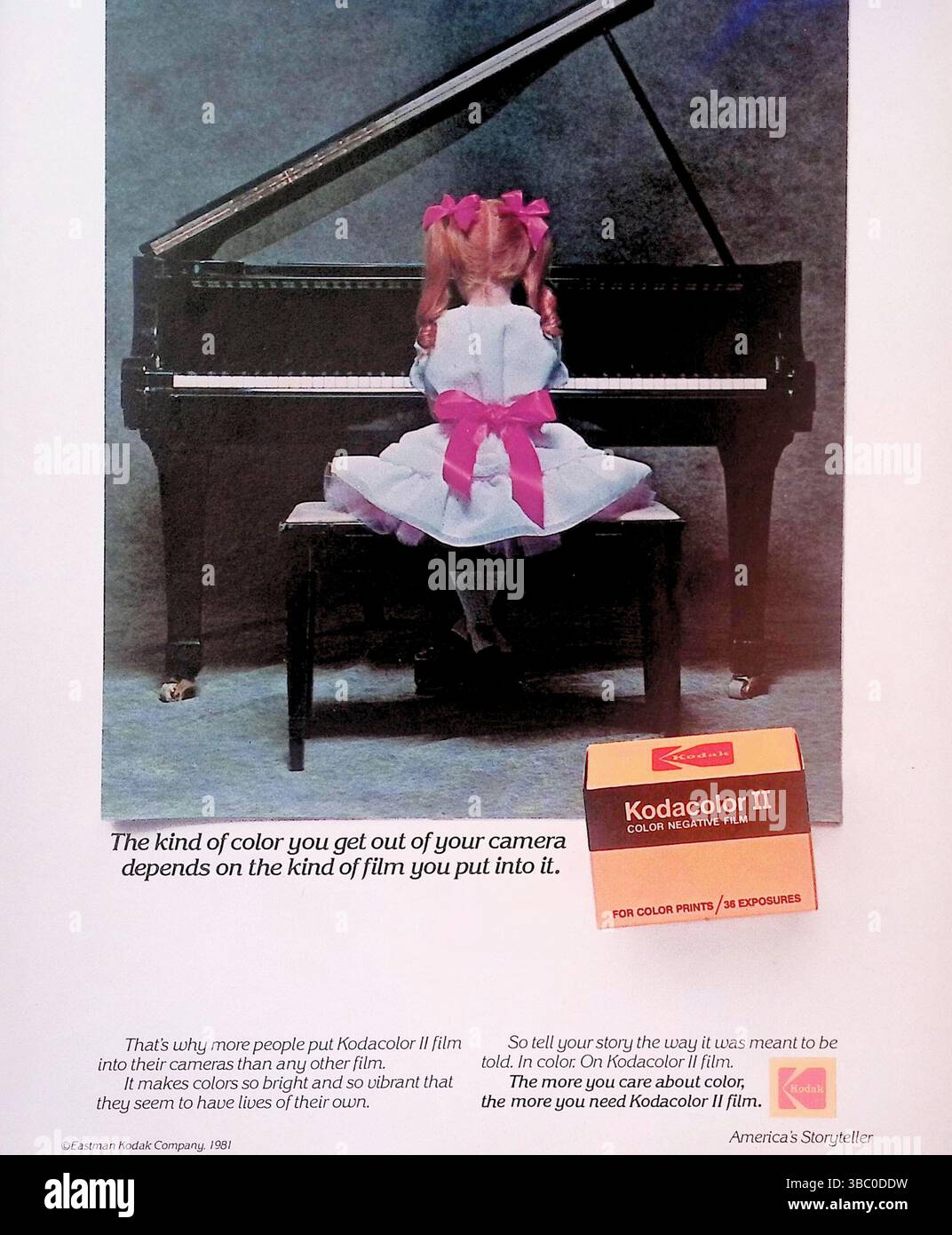 Vintage 1981 Kodak Kodacolor II film advertisement featuring a young ...