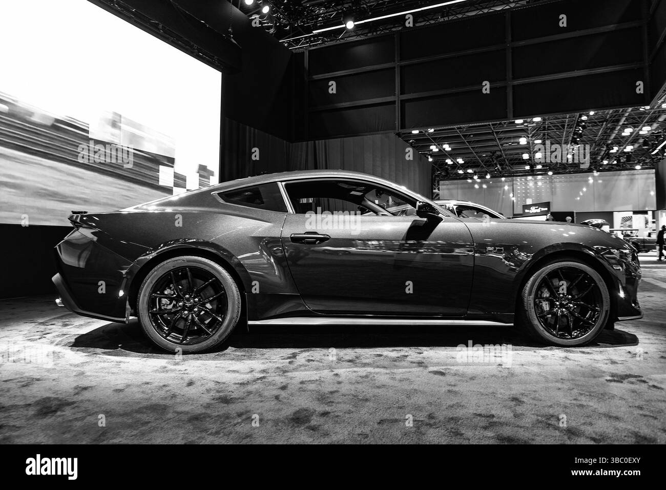 New York City, USA - March 27, 2024: 2024 Ford Mustang Mach 1 sportscar ...