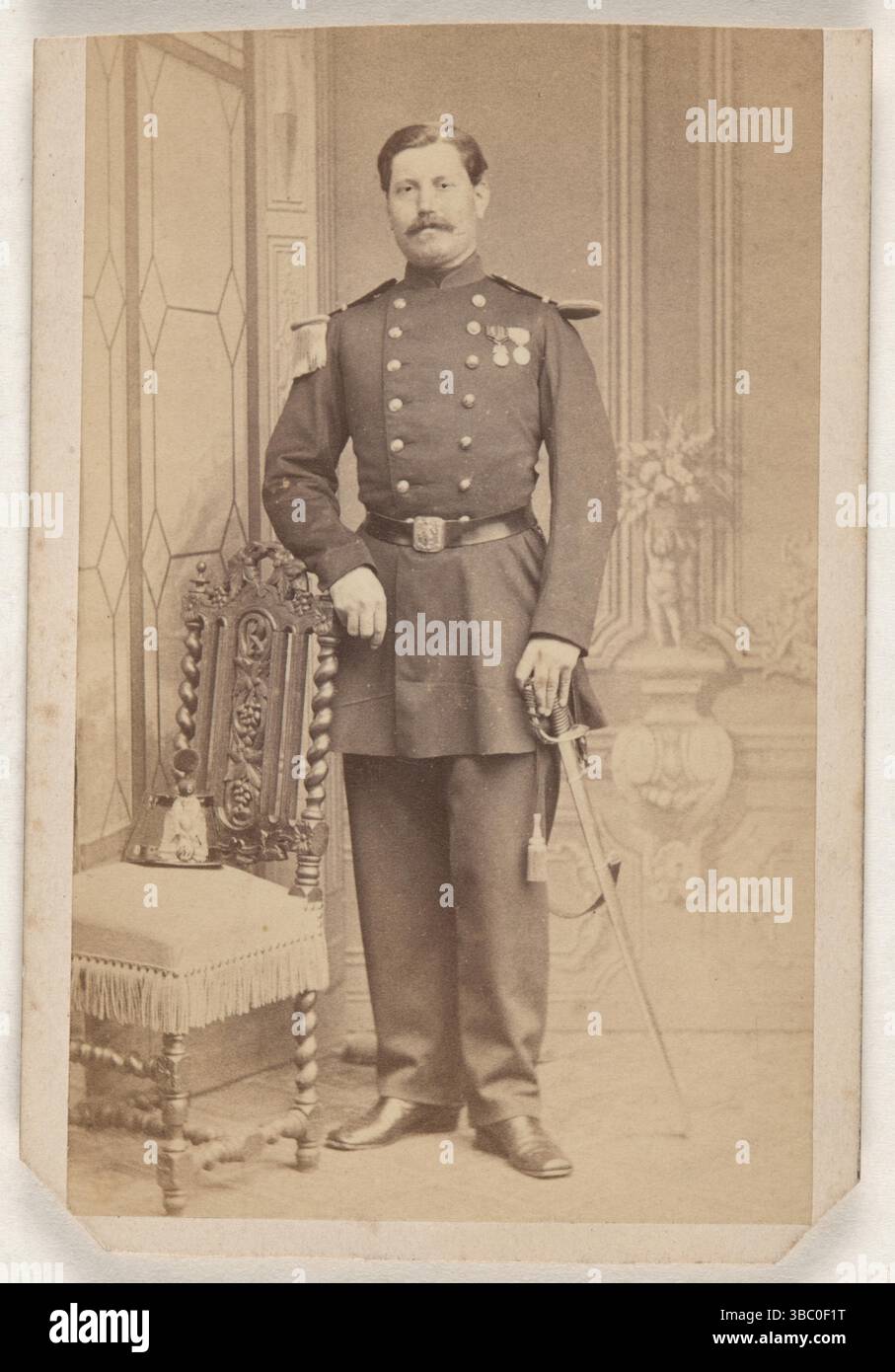 Portrait of a French Military Officer. Archive Portrait Photograph,by L ...