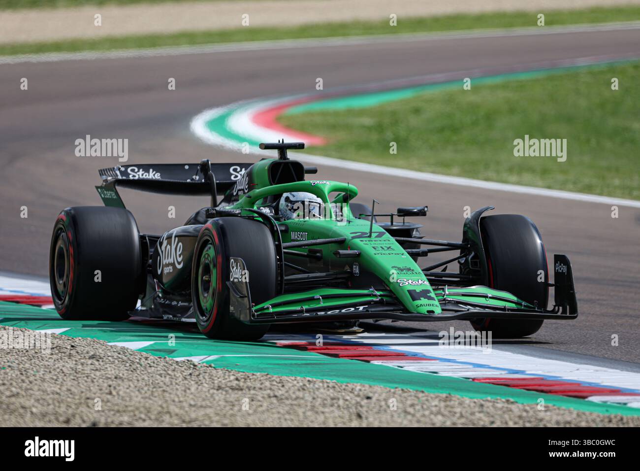 Imola, Bo, ITALY. 17th May, 2025. Nico Hulkenberg (GER) - Stake F1 Team Sauber - Sauber C45 ...