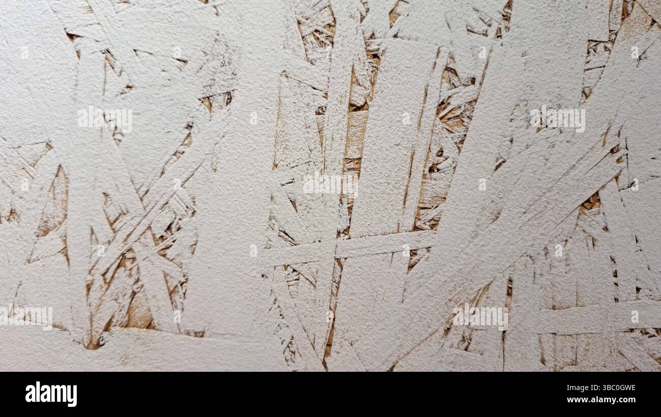 Textured white painted osb with cross hatched patterns Stock Photo - Alamy