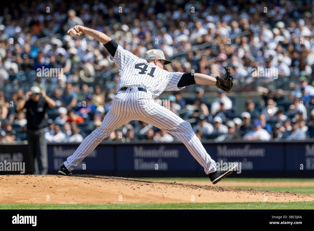 BRONX, NY - MAY 17: New York Yankees pitcher Tim Hill (41) throws a ...