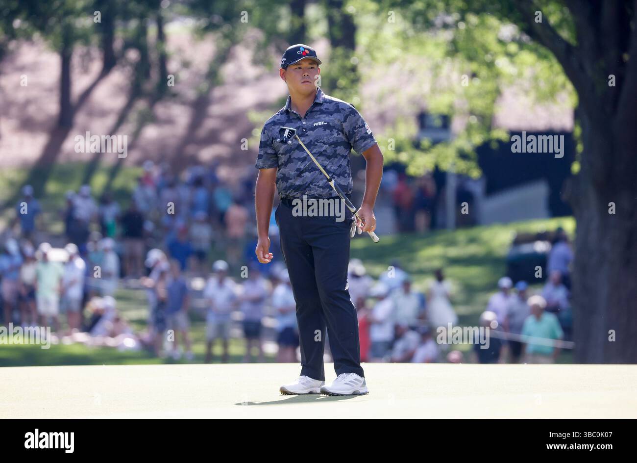 Charlotte, United States. 17th May, 2025. Si Woo Kim of South Korea ...