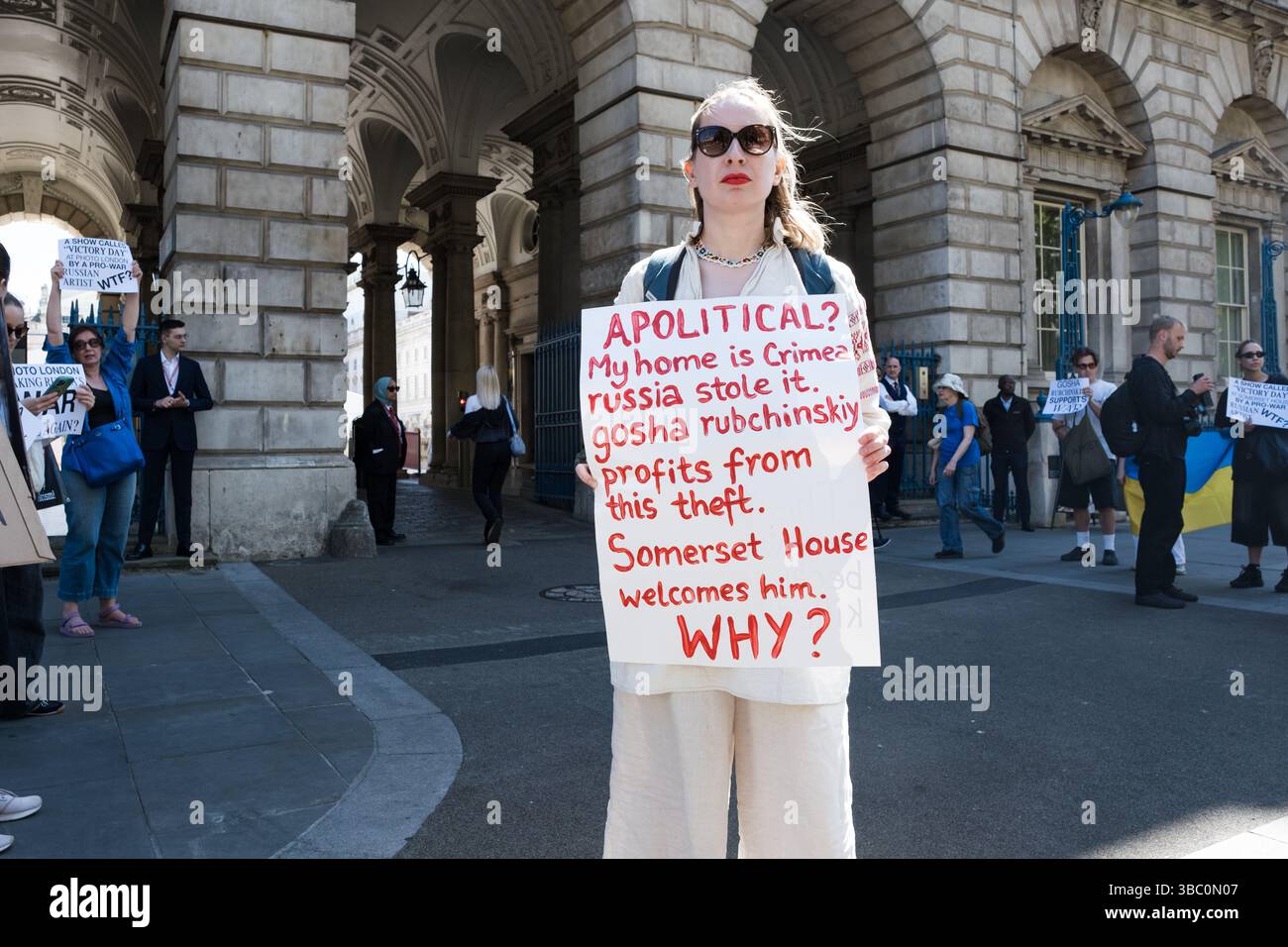 London, UK. 17th May, 2025. Talia from Campaign For Ukraine takes part ...