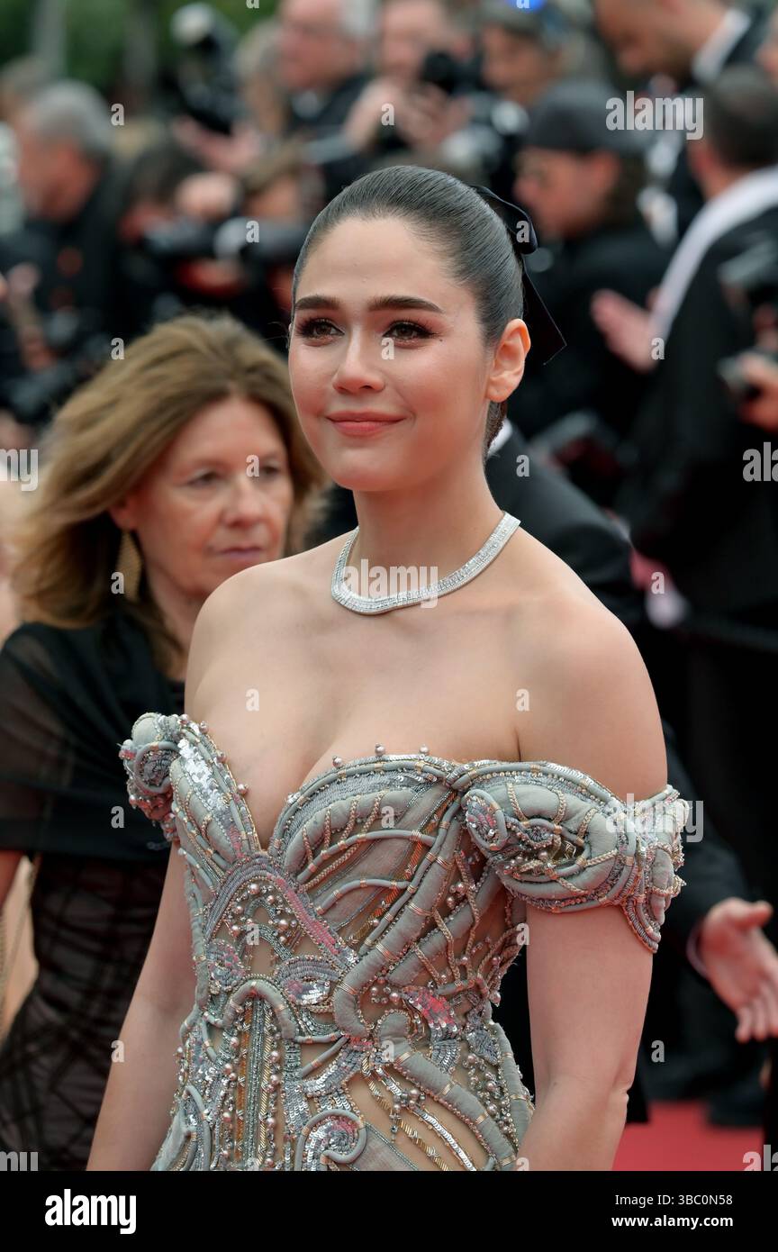 Cannes, France. 17th May, 2025. CANNES, FRANCE. May 17, 2025: Araya Hargate at the premiere for ...