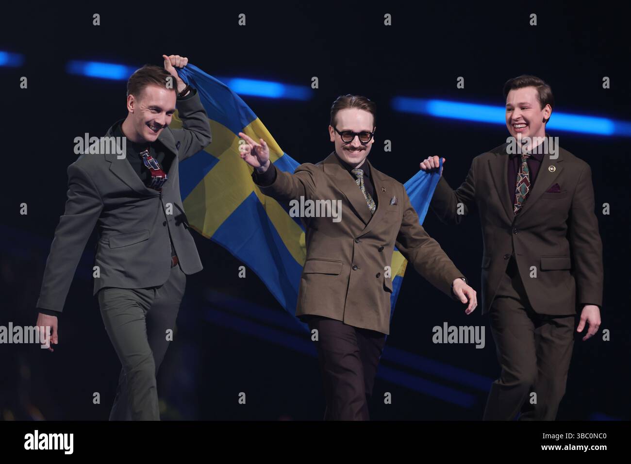 Basel, Switzerland. 17th May, 2025. KAJ from Sweden with the song "Bara ...