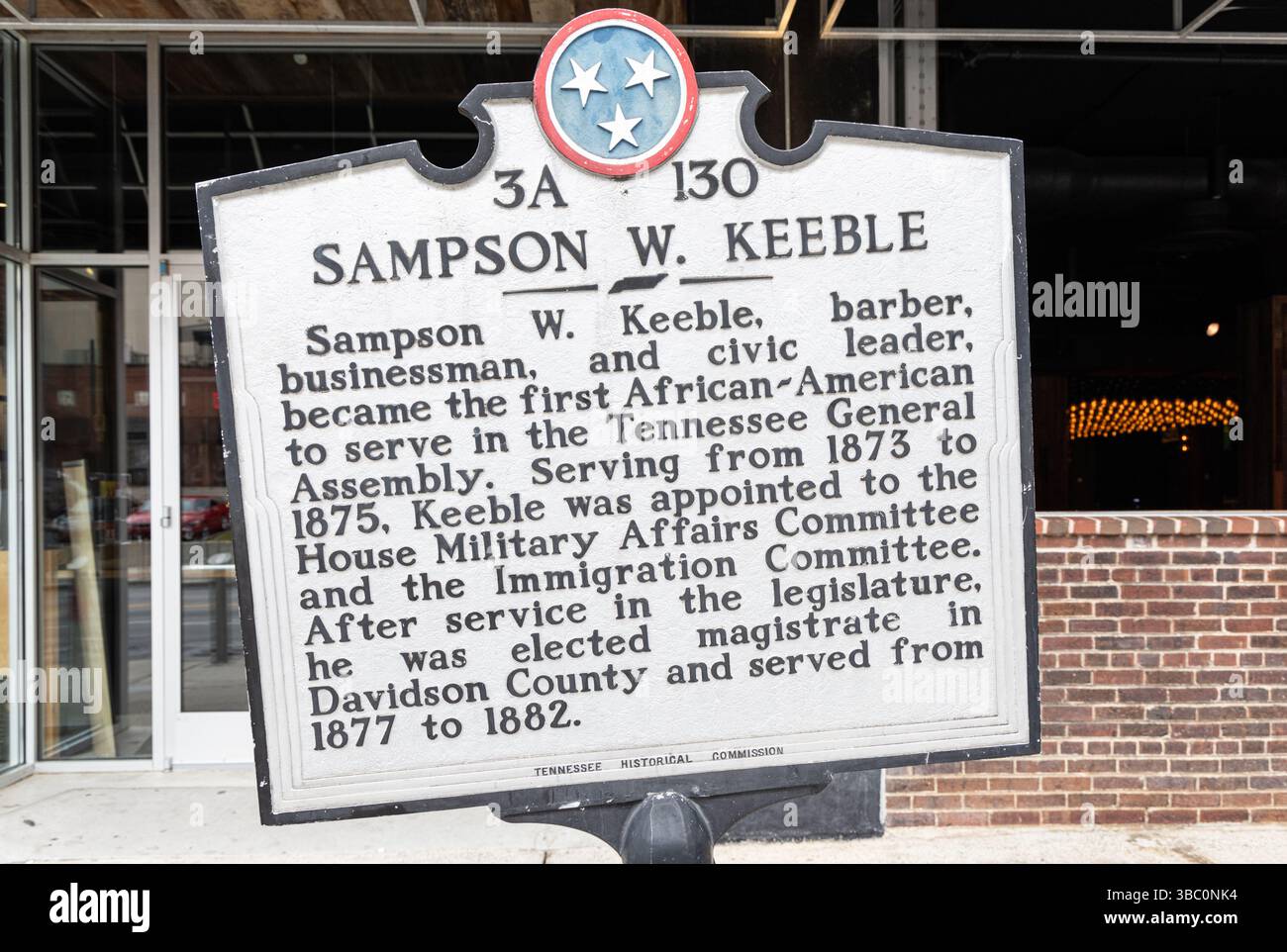 Tennessee Historical Marker 3A 130 paying tribute to Sampson W. Keeble ...