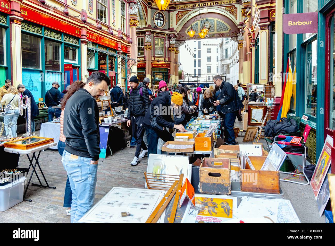 Vintage Furniture and Flea Market at Leadenhall Market, London, England ...