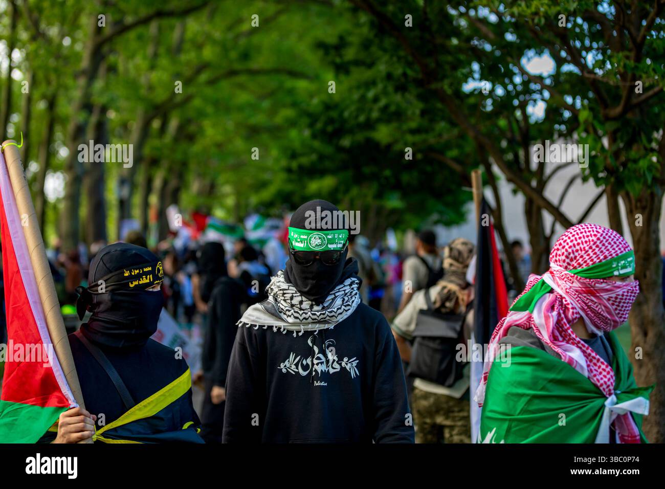 New York, United States. 15th May, 2025. Pro-Palestine protesters rally ...