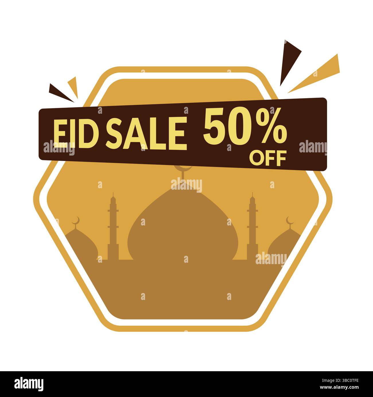 Eid sale upto 50% off logo vector icon. Eid sale logo vector ...