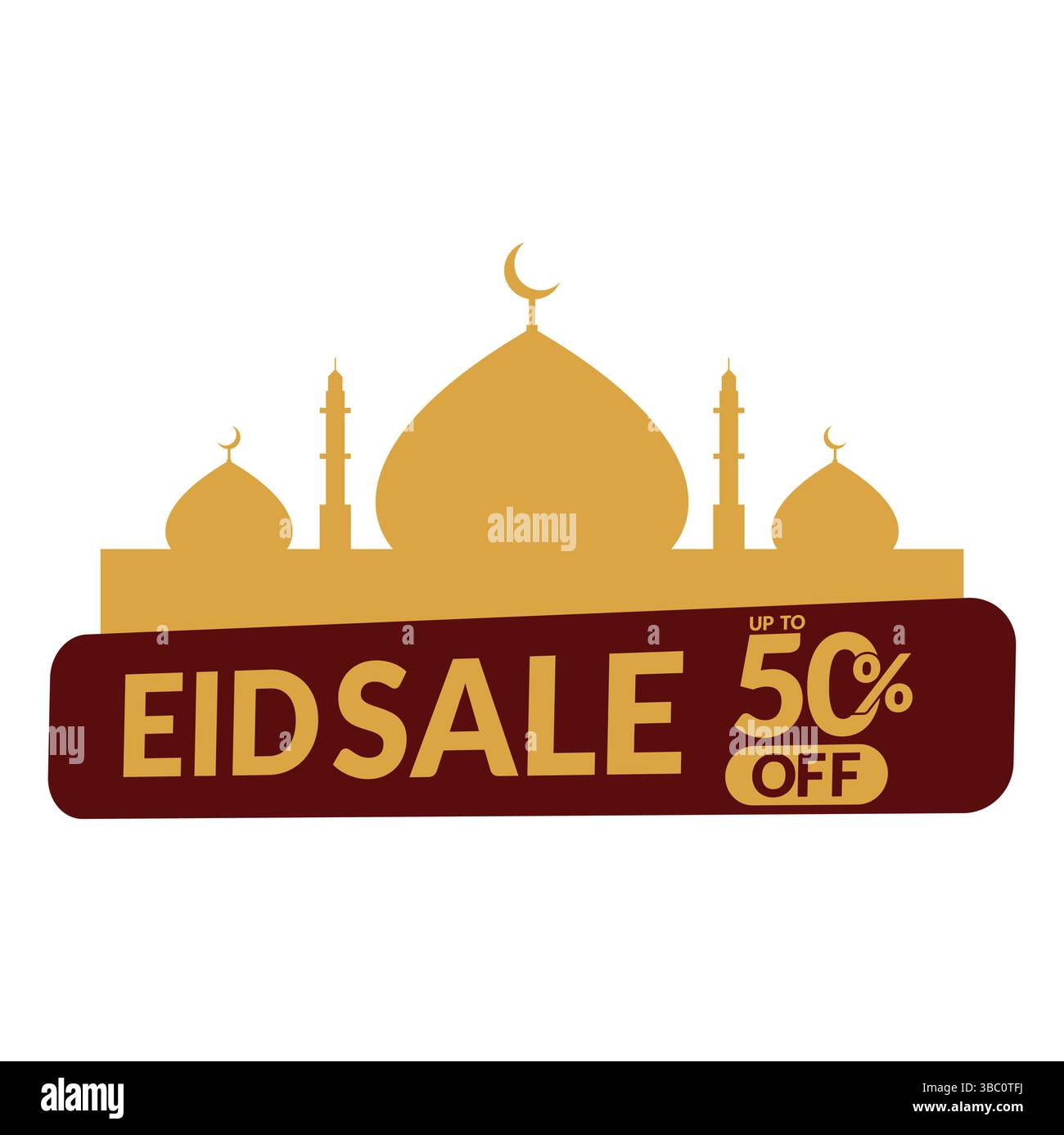 Eid sale upto 50% off logo vector icon. Eid sale logo vector ...