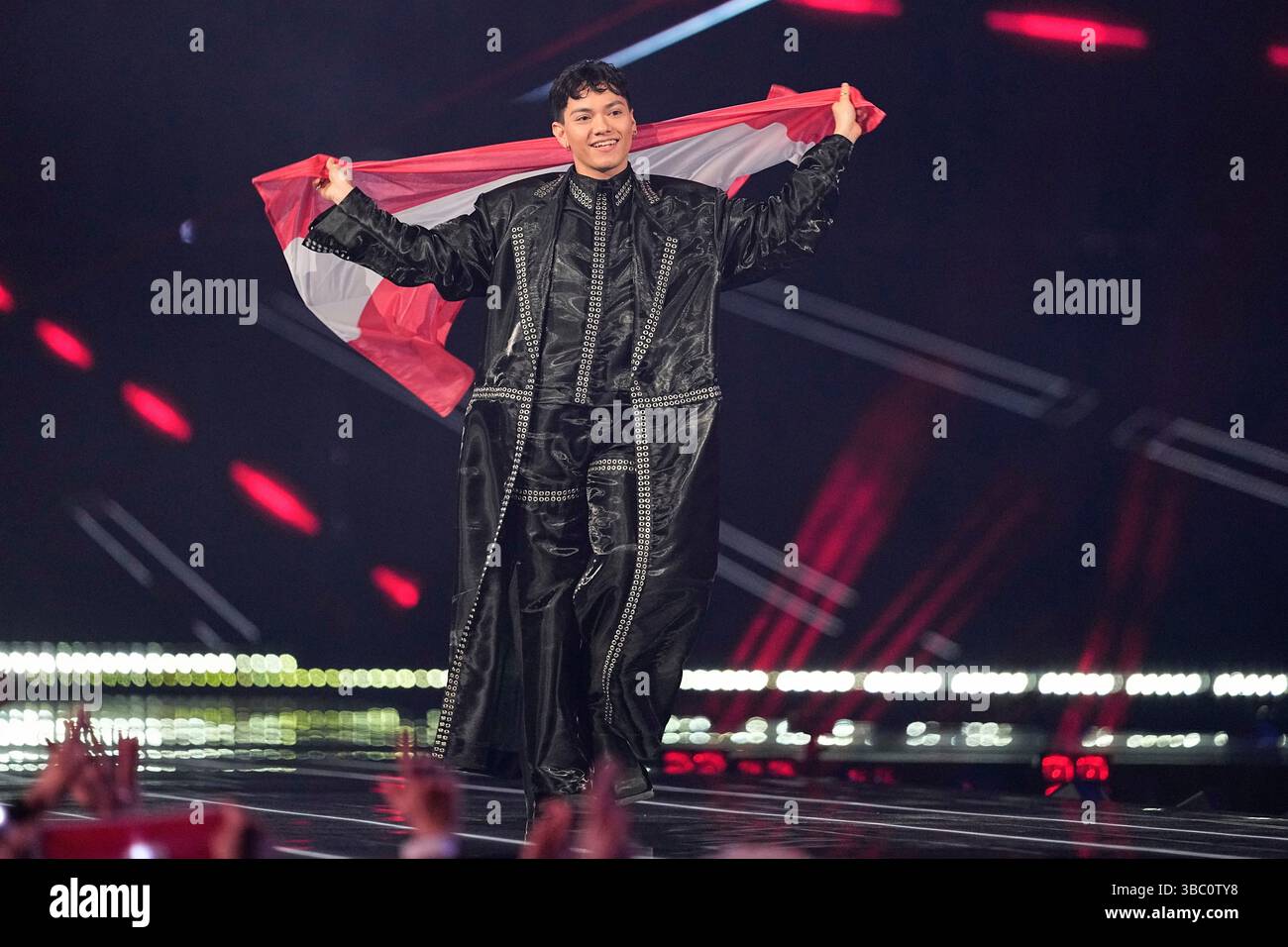 JJ from Austria reacts as he arrives on stage for the Grand Final of ...