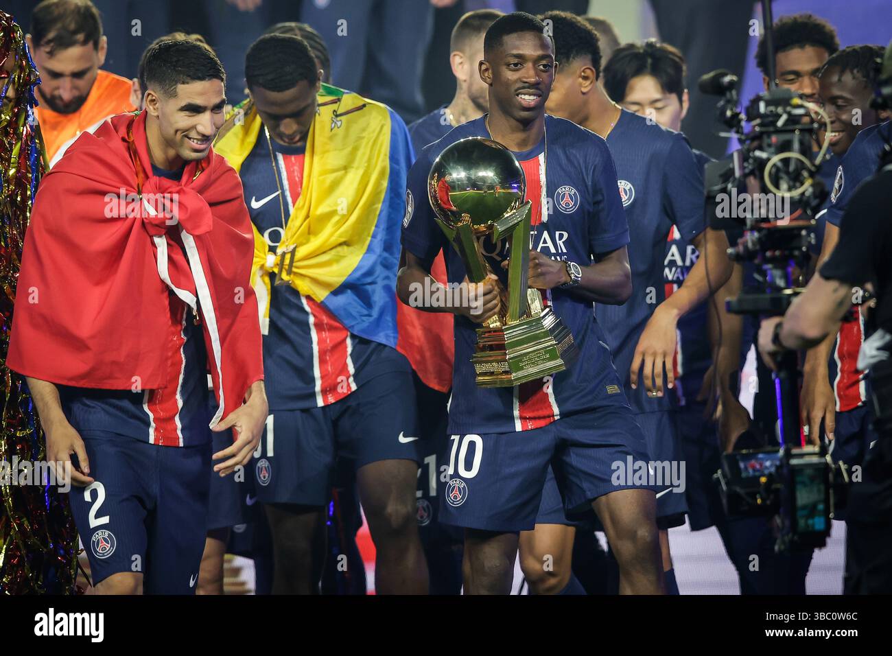 Paris, France, France. 17th May, 2025. Ousmane DEMBELE of PSG and Paris ...