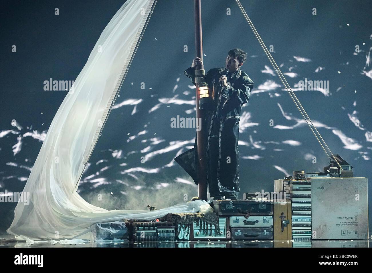 JJ from Austria performs the song "Wasted Love" during the Grand Final ...