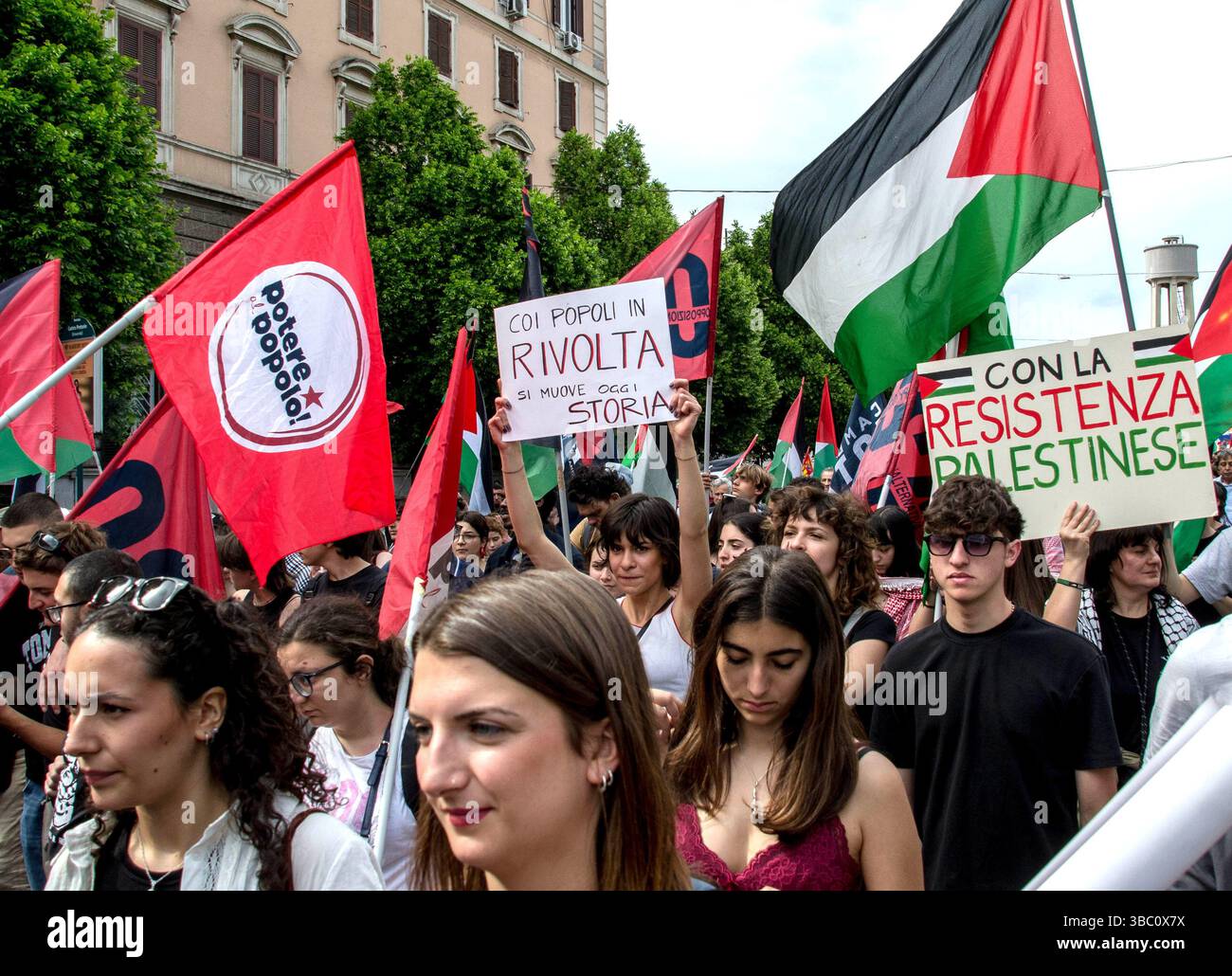 Rome, Italy, Italy. 17th May, 2025. Demonstration in Rome against the ...
