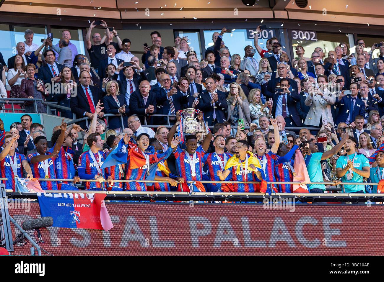Crystal Palace WIN Crystal Palace lift the trophy after the Crystal ...