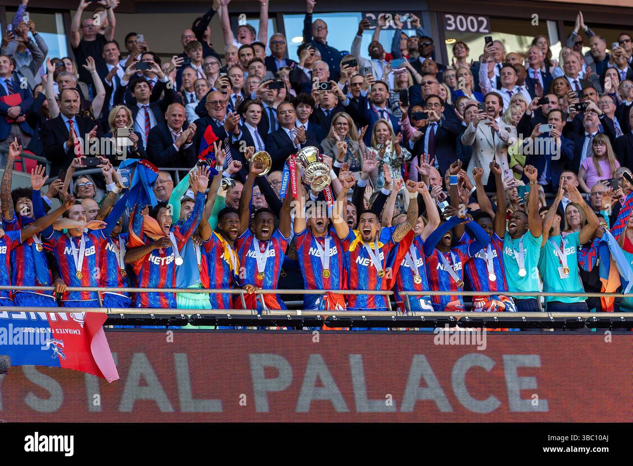 Crystal Palace WIN Crystal Palace lift the trophy after the Crystal ...