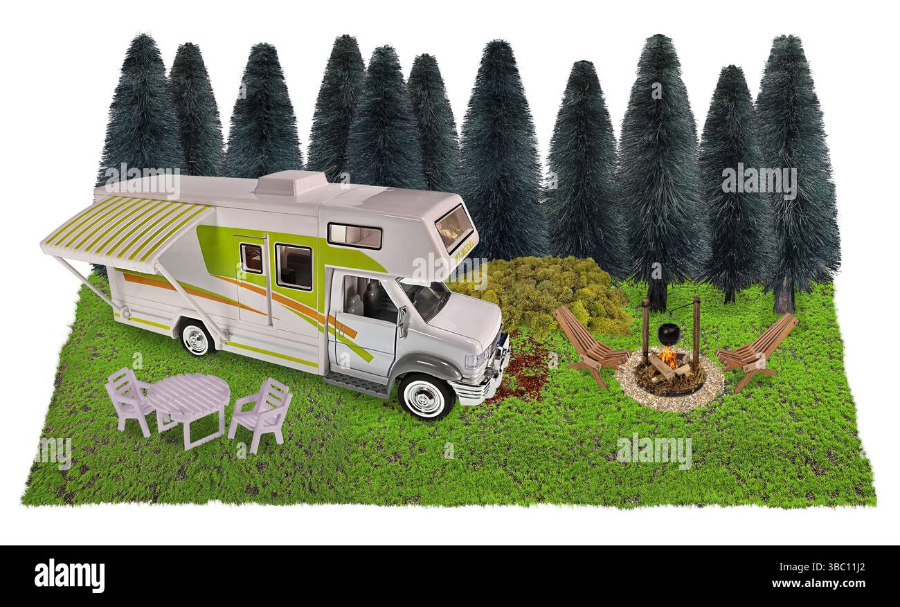 Camping picnic in nature Cut Out Stock Images & Pictures - Alamy