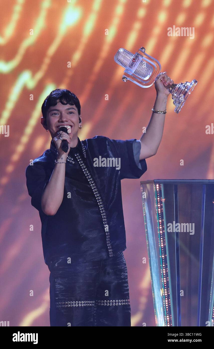 Basel, Switzerland. 18th May, 2025. JJ from Austria, winner of the ...