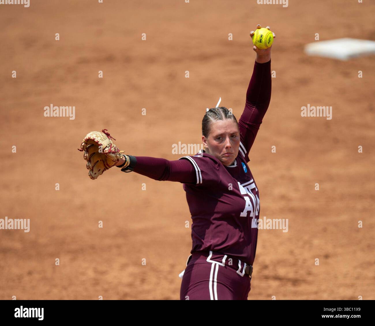 Texas A&M pitcher Emiley Kennedy delivers against Liberty during an ...