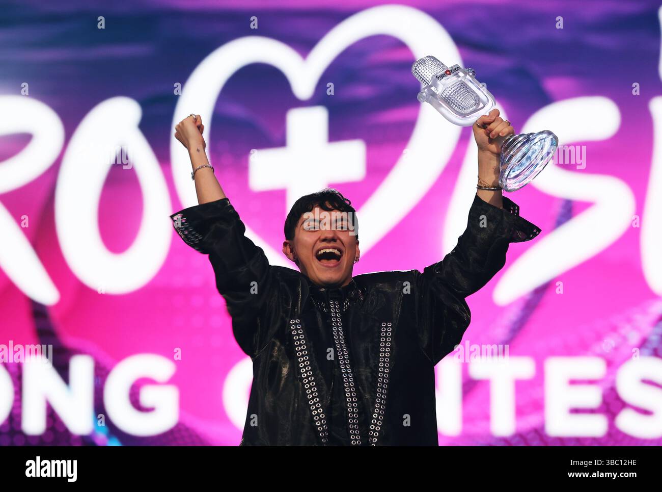 Basel, Switzerland. 18th May, 2025. JJ from Austria, winner of the ...