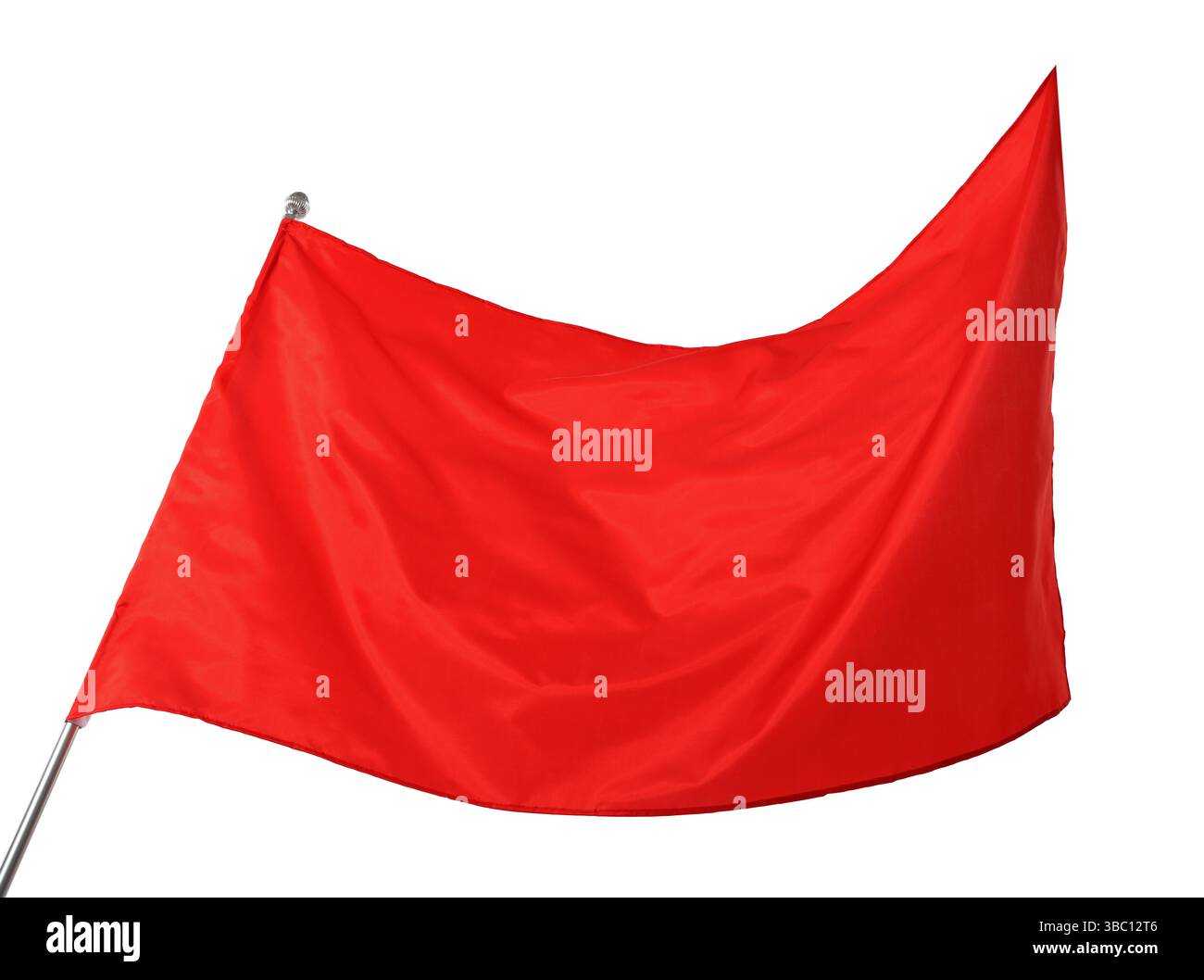 One red flag on white background. Mockup for design Stock Photo - Alamy