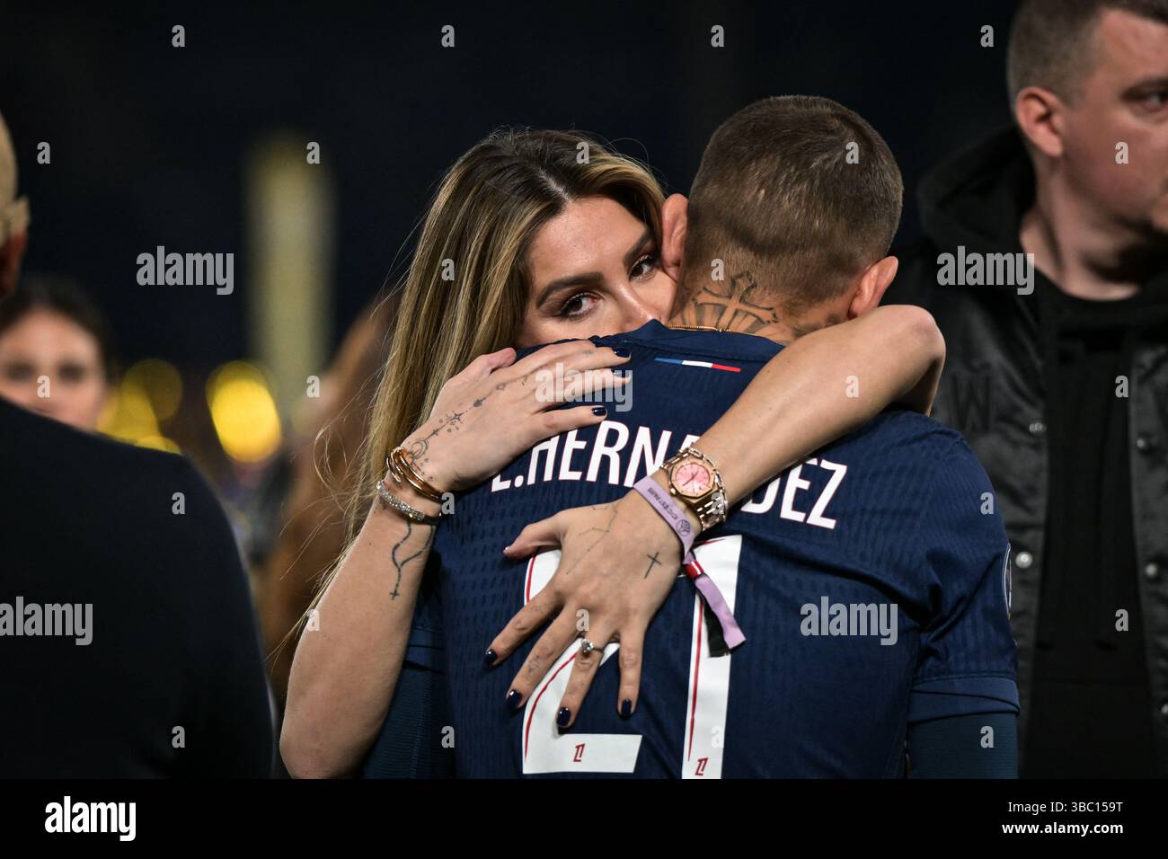 Paris, France. 18th May, 2025. Paris Saint-Germain's defender Lucas ...