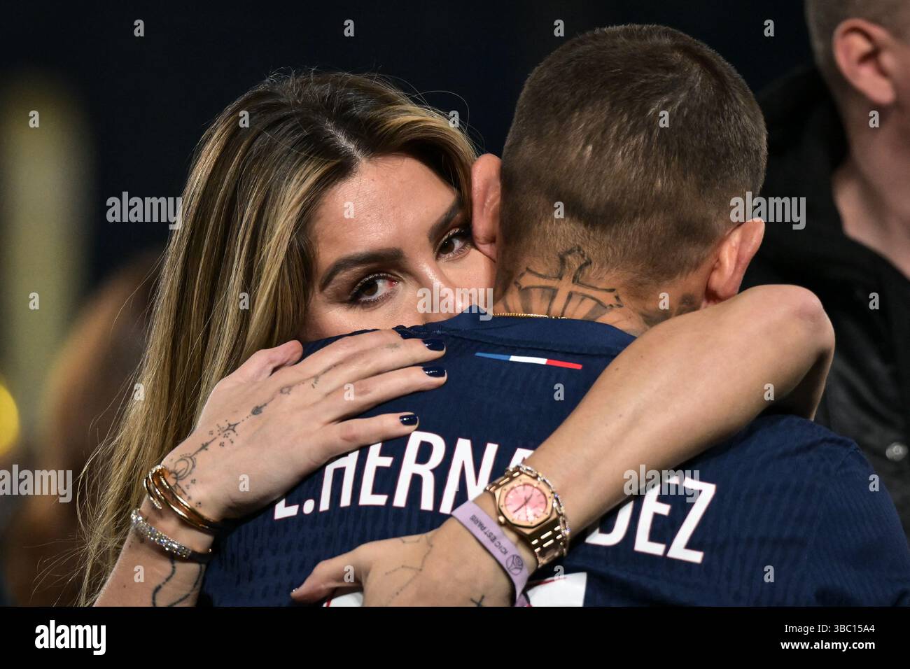 Paris, France. 18th May, 2025. Paris Saint-Germain's defender Lucas ...