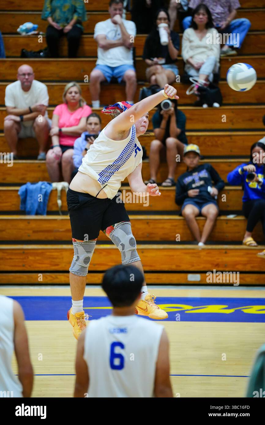 March 12, 2025: Kaiser High School vs Kahuku High School in athletic ...