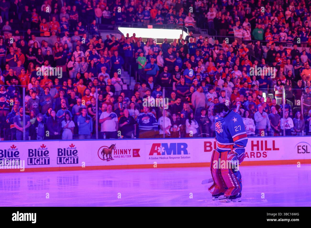 May 16th 2025: Rochester Americans goaltender Devon Levi (27) stands ...