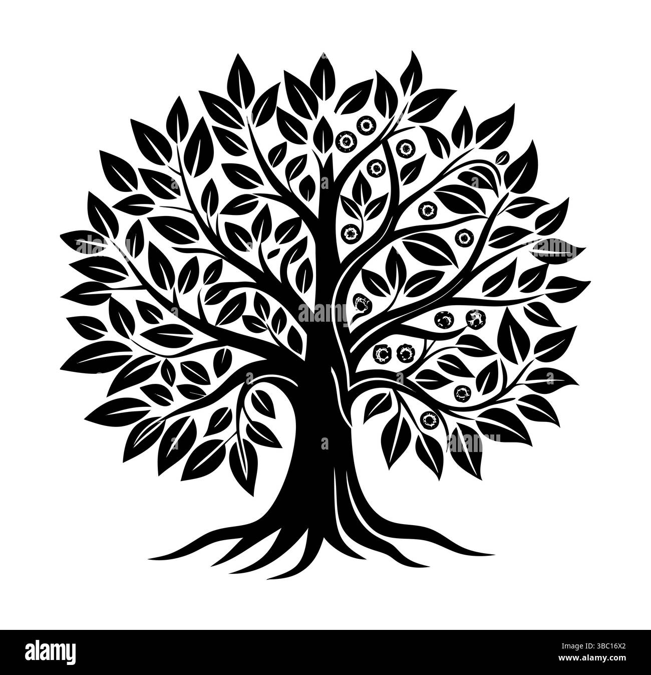 Simple tree silhouette hi-res stock photography and images - Alamy