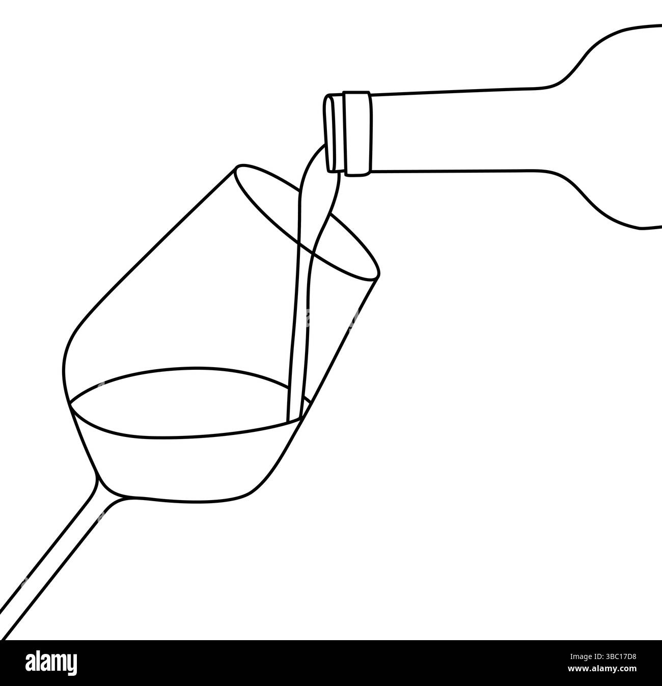 Pouring beverage illustration continuous hi-res stock photography and images - Alamy