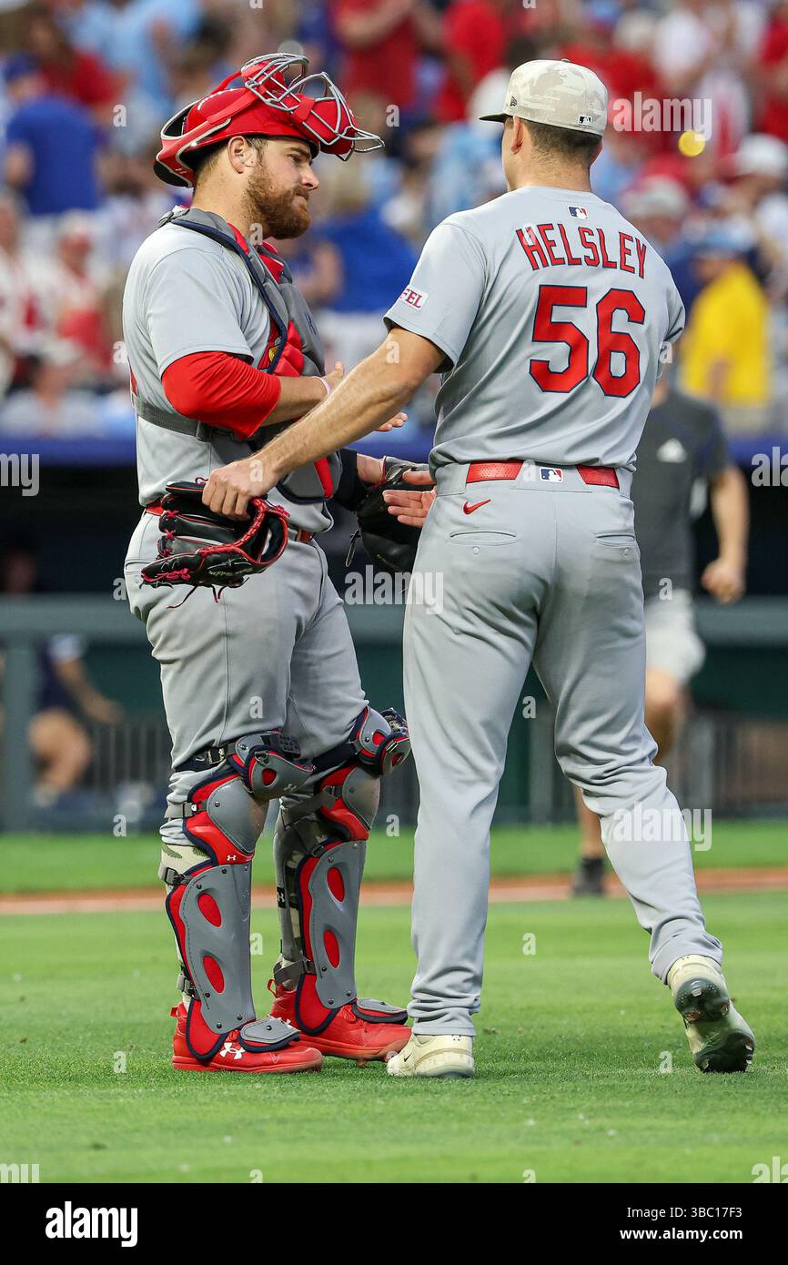 May 17, 2025: St. Louis Cardinals catcher Pedro Pages (43) and relief ...
