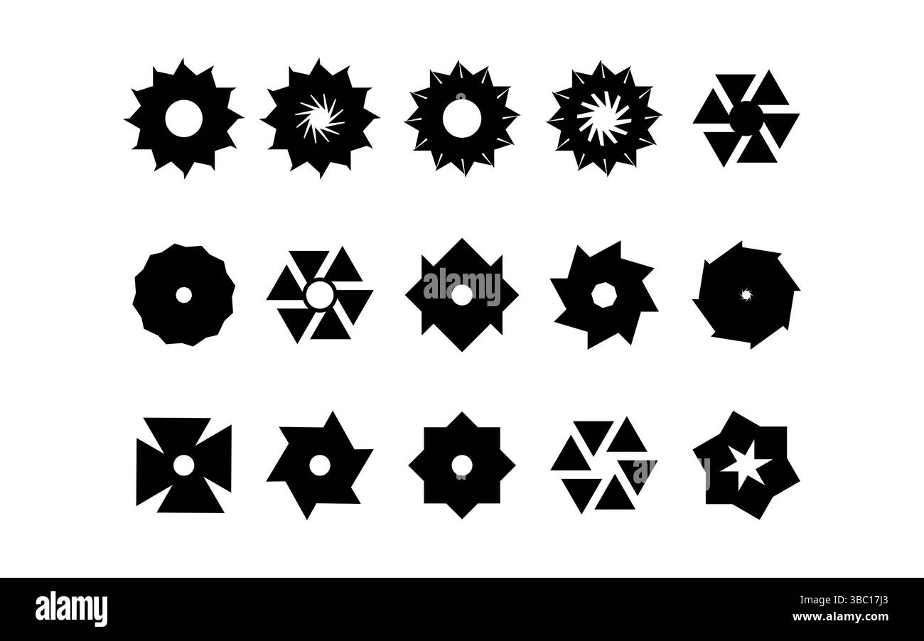 Radial patterns in logo design Cut Out Stock Images & Pictures - Alamy