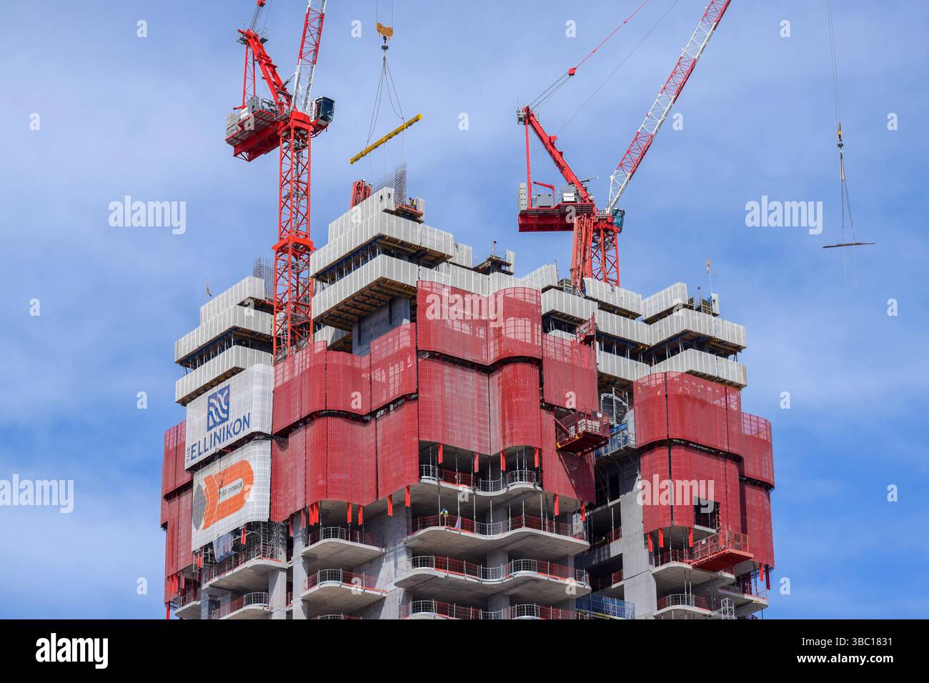 Athens, Greece, 15 May 2025. Construction of the tallest residential ...
