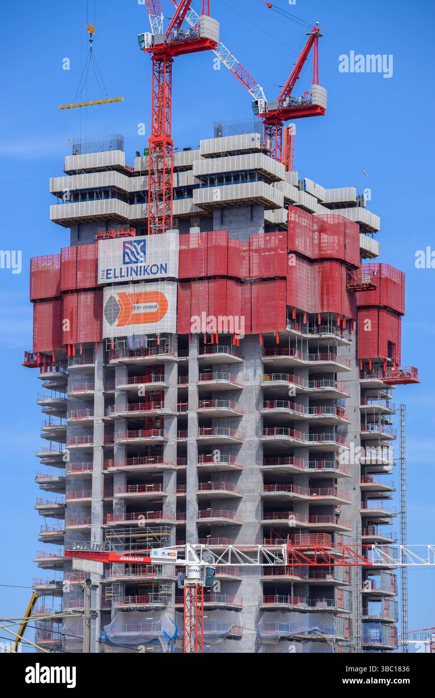 Athens, Greece, 15 May 2025. Construction of the tallest residential ...