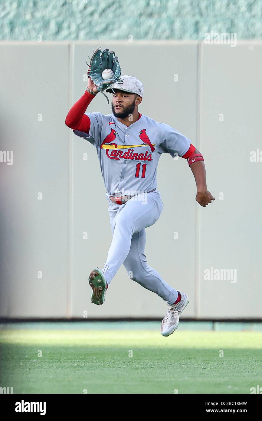 May 17, 2025: St. Louis Cardinals center fielder Victor Scott II (11 ...