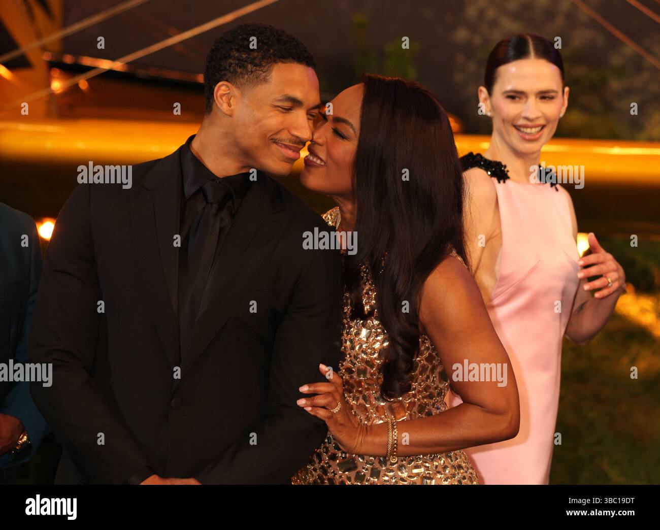 London, UK. Greg Tarzan Davis and Angela Bassett with Hayley Atwell at ...