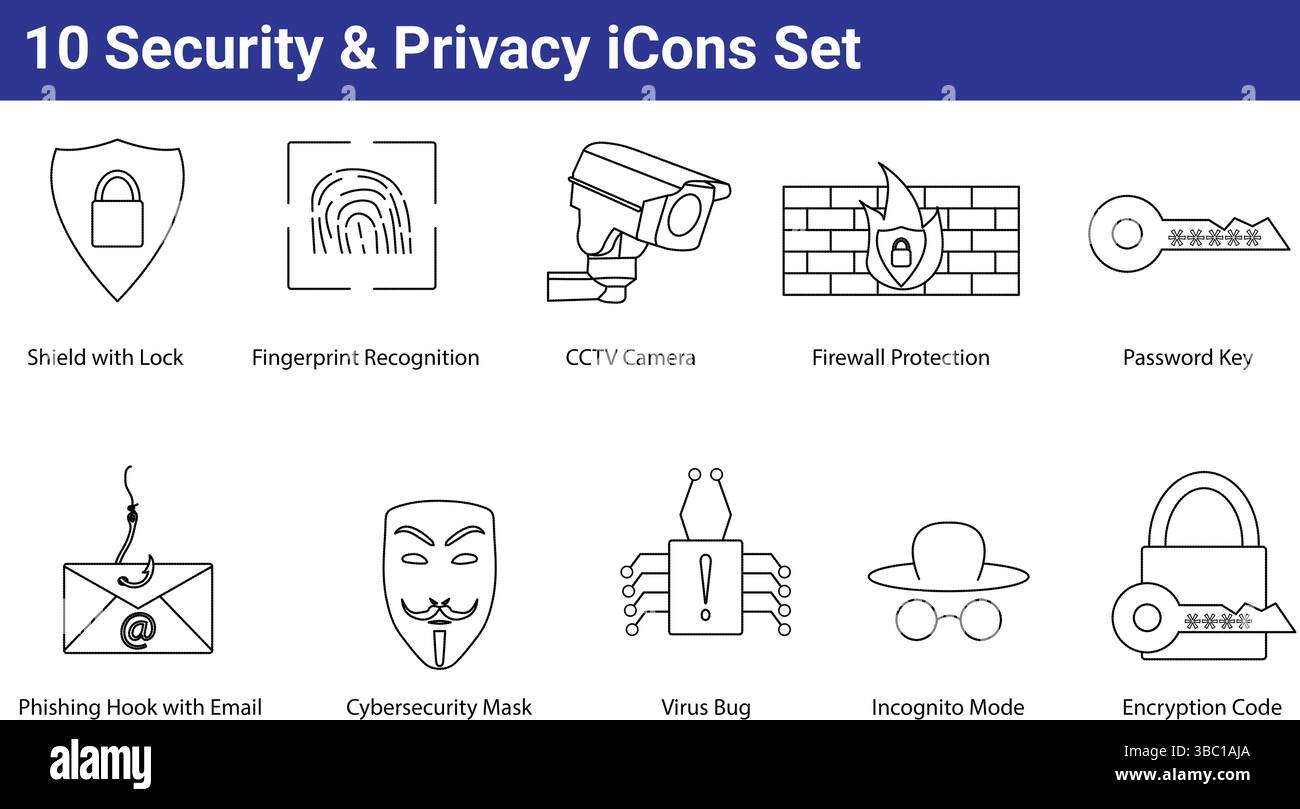 Protection security email icon Stock Vector Images - Alamy