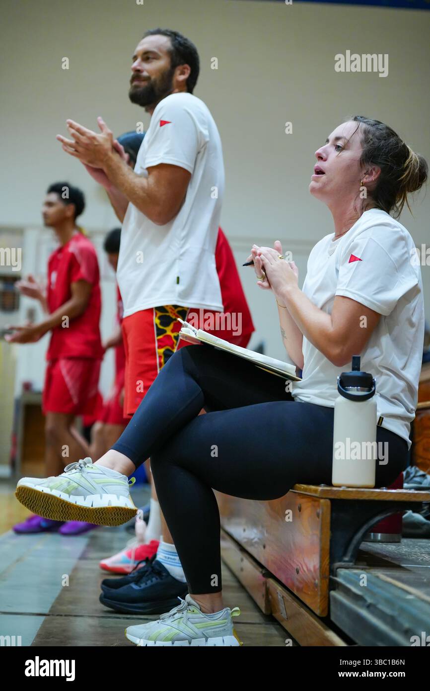 March 12, 2025: Kaiser High School vs Kahuku High School in athletic ...