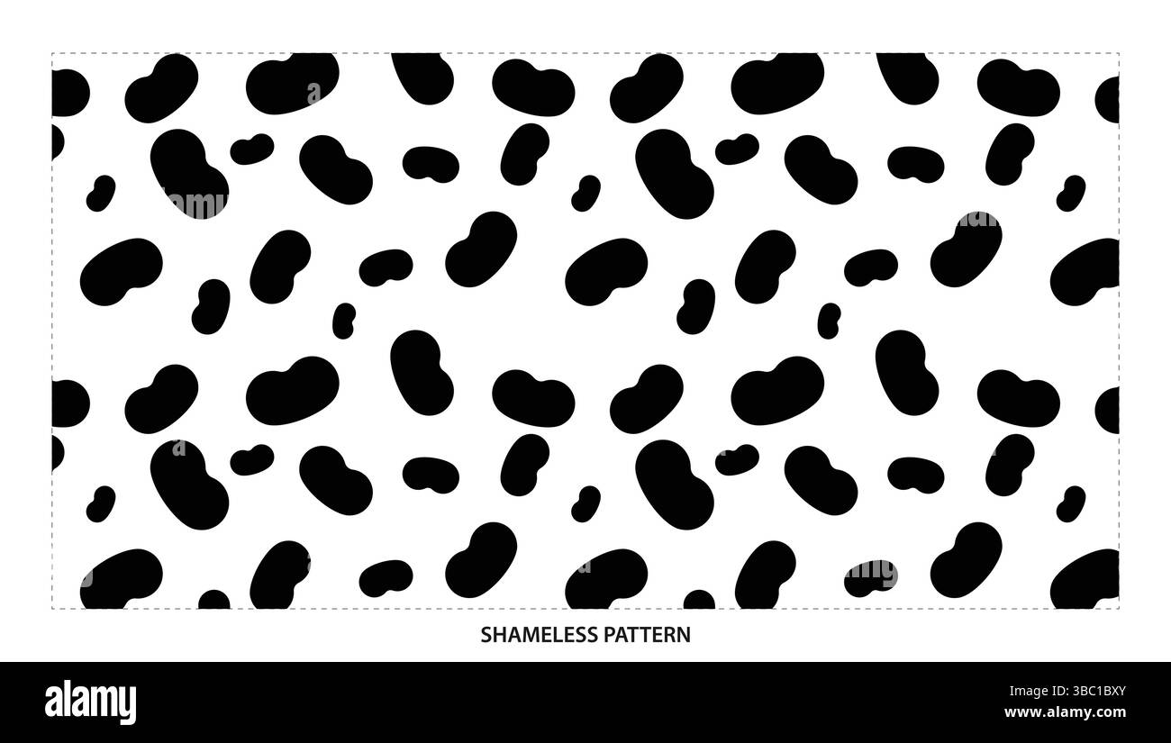 Classic Black Spots on White Seamless Pattern for Animal Print Designs ...