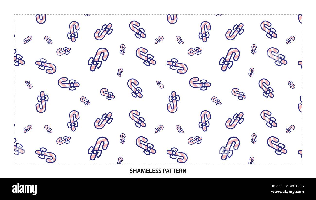 Cute candy cane seamless Cut Out Stock Images & Pictures - Alamy