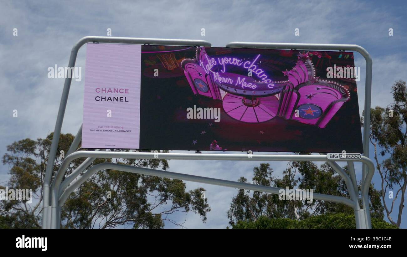 Los Angeles, California, USA 16th May 2025 Chanel Billboard on Sunset ...