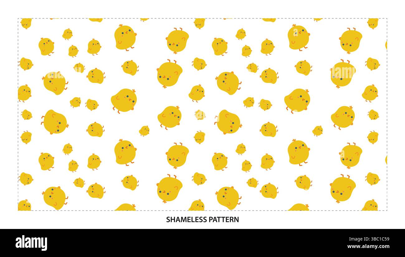 Cute Yellow Baby Chick Seamless Pattern for Easter and Spring Designs ...