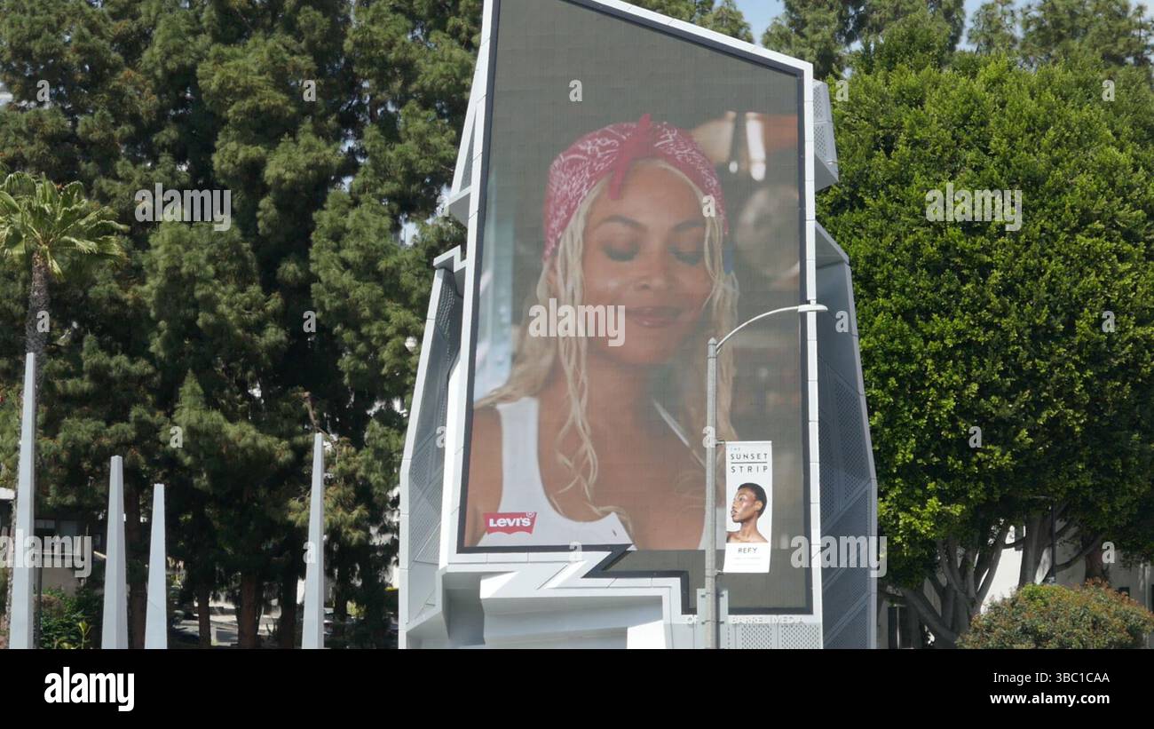 Los Angeles, California, USA 16th May 2025 Singer Beyonce Levis Poster ...