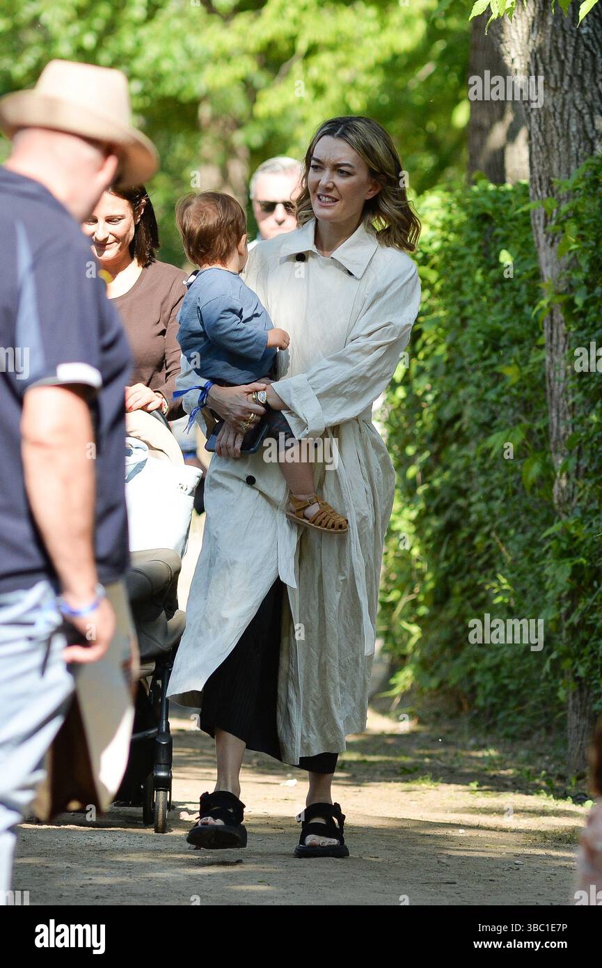 Madrid, Spain. 17th May, 2025. Marta Ortega seen with tourists at the ...