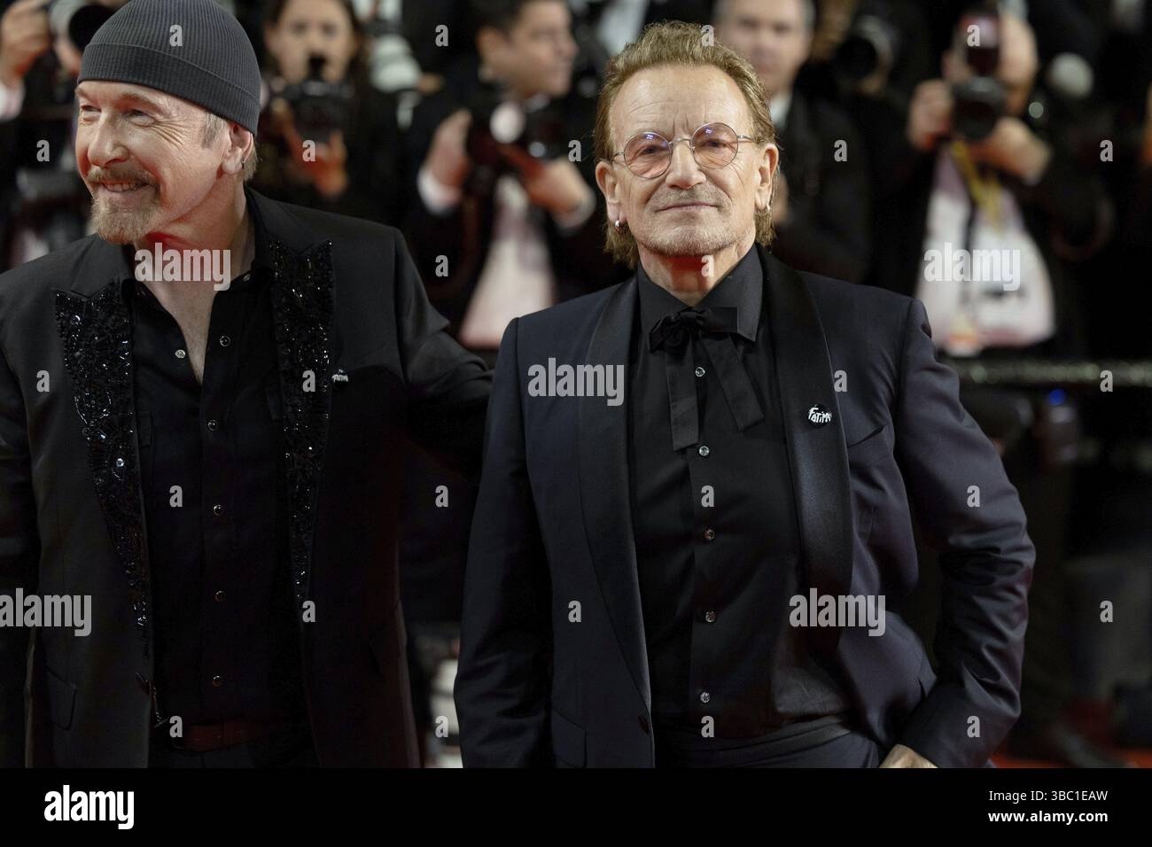 Cannes, France - 16.5.2024: The Edge and U2 singer Bono during the Bono ...