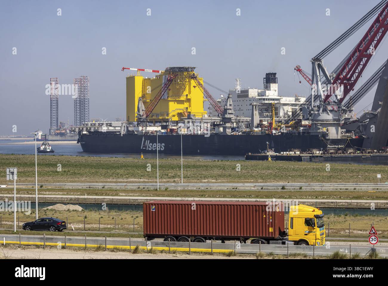 Pioneering Spirit. Workboat of the Swiss offshore service provider ...