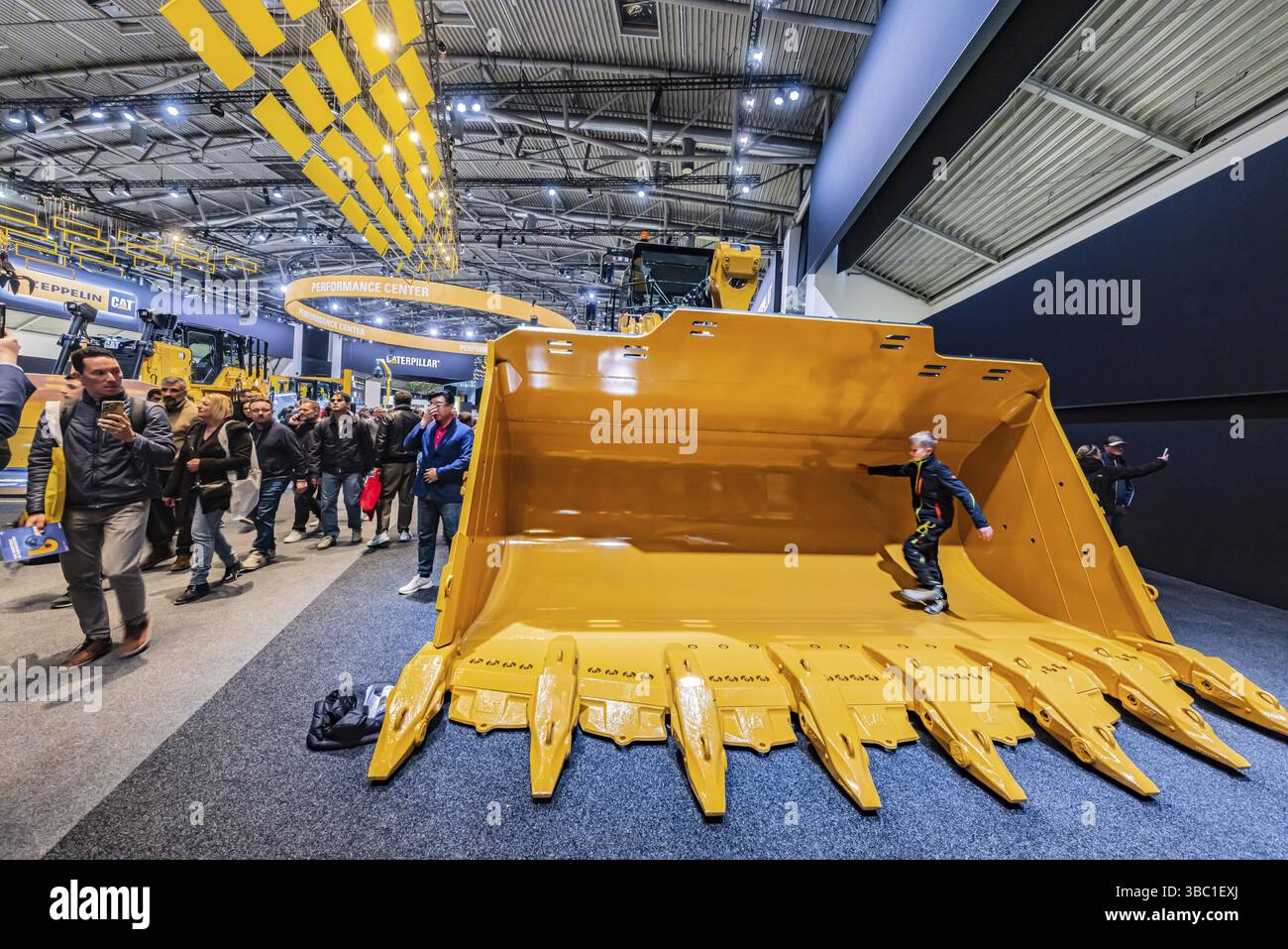 Construction machinery from the US company Caterpilar. BAUMA Munich, 34th World's Leading Trade ...