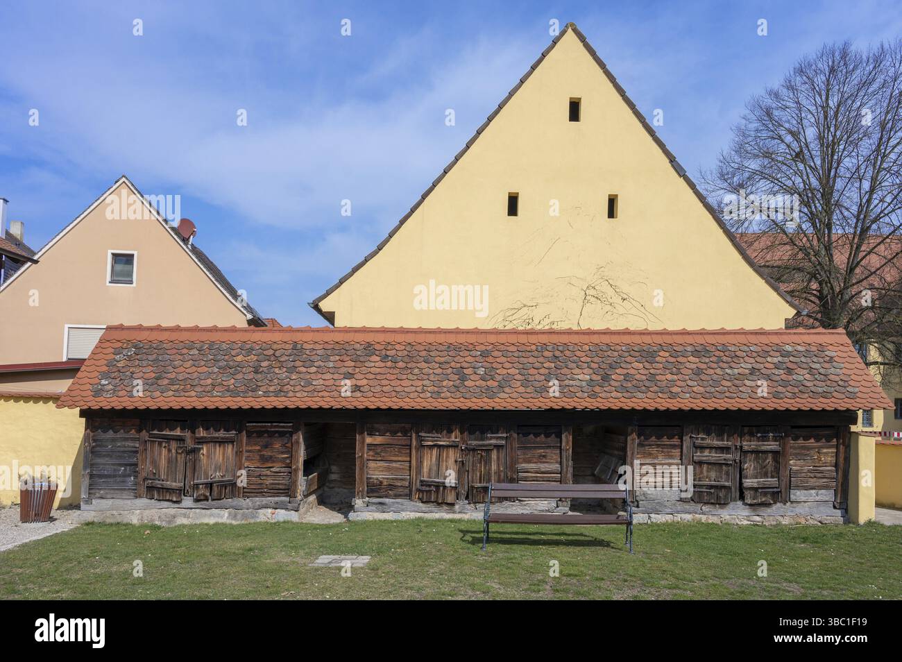 Historic bristle cattle stables from the castle farm, Adelsdorfer ...